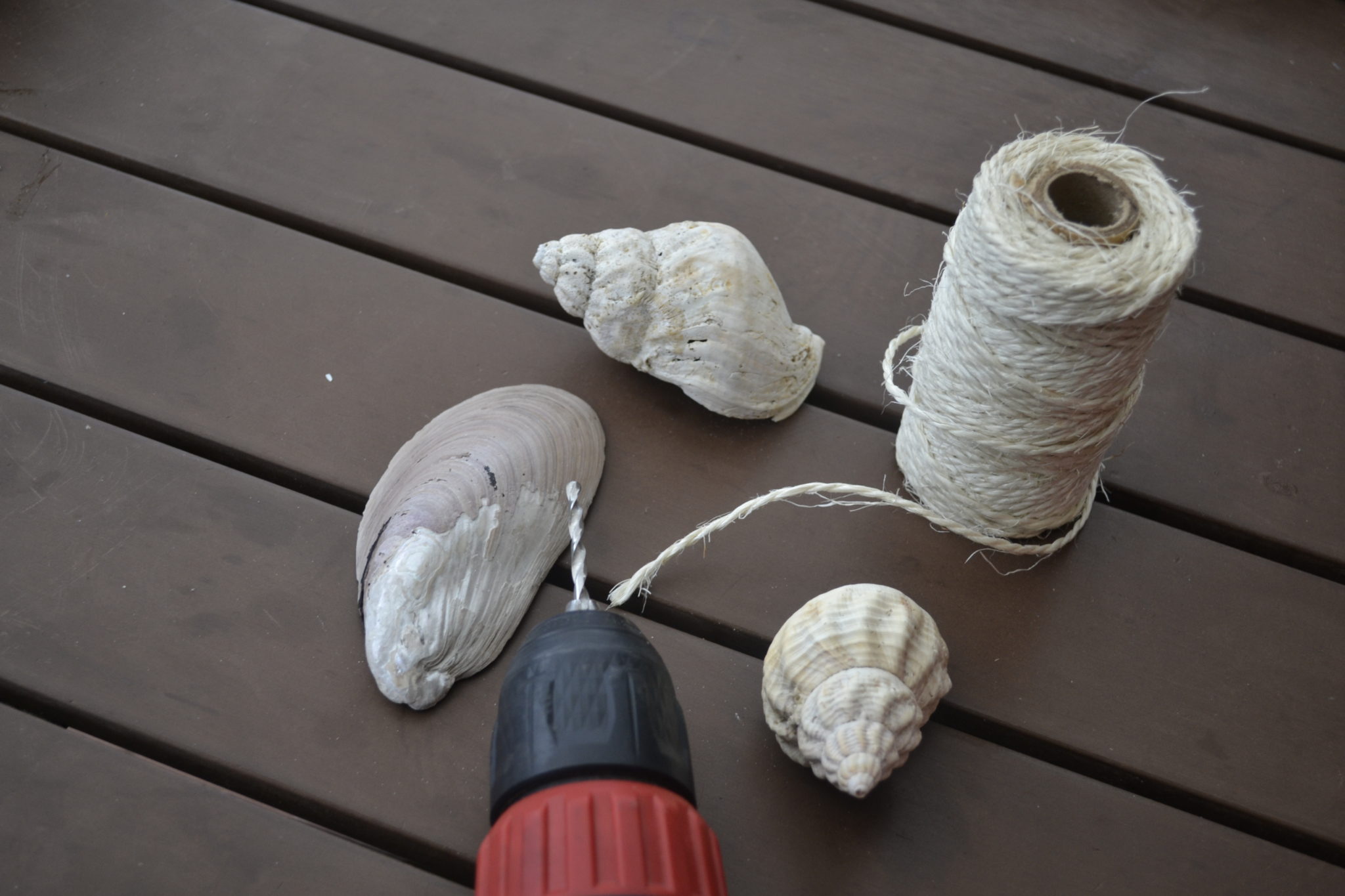 Ein Windspiel aus Muscheln basteln - Urlaub mit Kindern in Dänemark